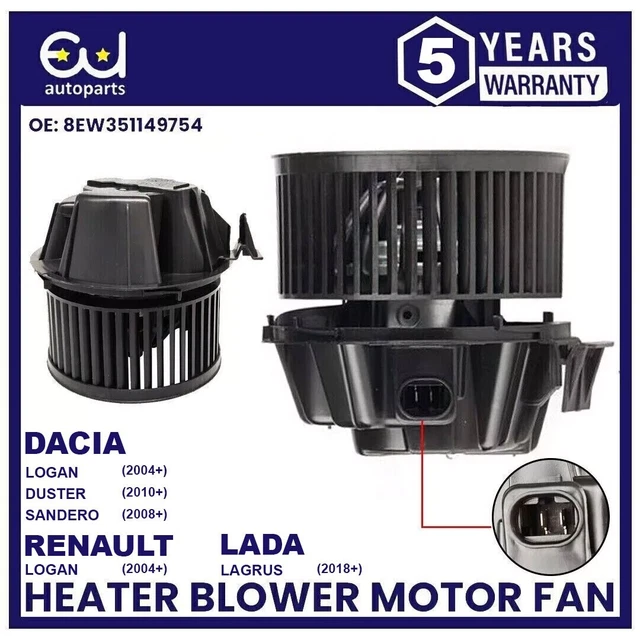 HEATER BLOWER MOTOR Fan For Dacia Duster Sandero Renault Logan Lada ...
