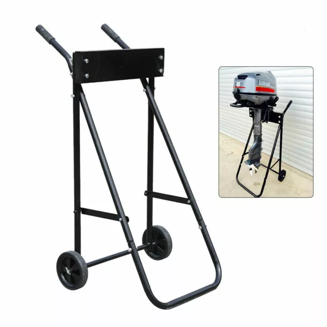 OUTBOARD MOTOR TROLLEY Boat Engine Trolley Stand Heavy Duty folds 70KG ...