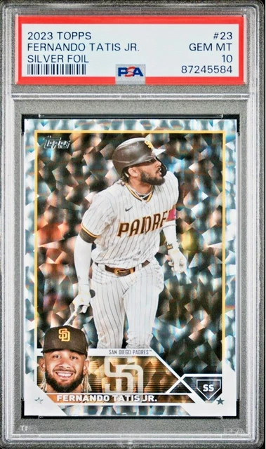 2023 TOPPS #23 Fernando Tatis, Jr Lamina d'Argento PSA 10 GEM-MT San Diego Padres EUR 31,78 ...