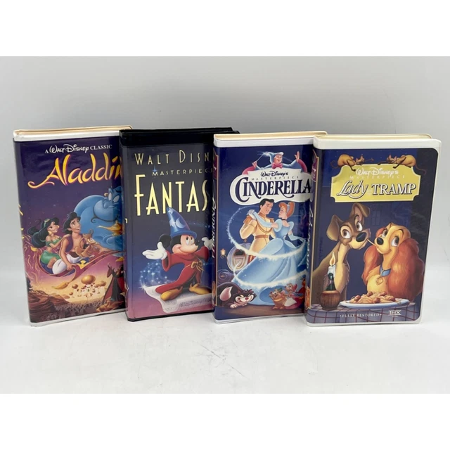 VTG CLASSIC DISNEY VHS Animated Feature Films-Fantasia/Aladdin ...
