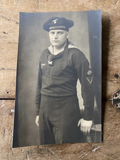 PORTRAIT KRIEGSMARINE MATROSE Uboot Torpedo Original Foto 2.WK WW2 EUR ...