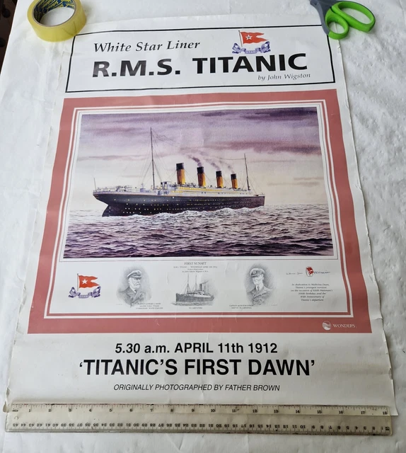 RMS TITANIC POSTER - Titanic's First Dawn by John Wigston £0.99 ...