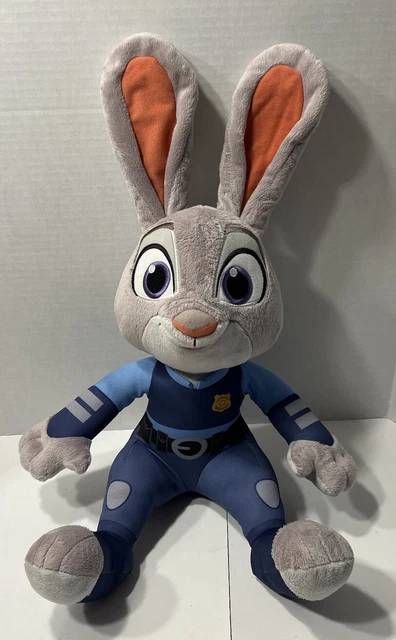 DISNEY ZOOTOPIA JUDY Hopps Plush Police Rabbit Stuffed Toy 18” Seated ...