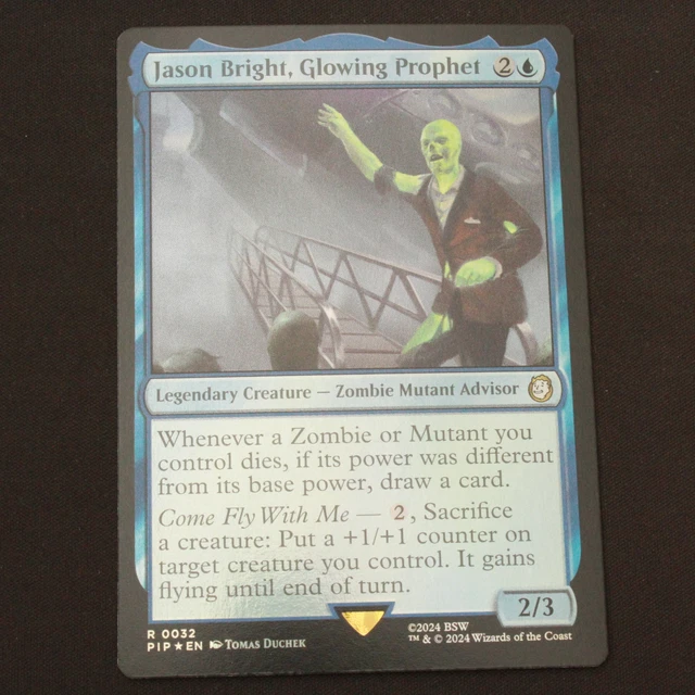 MTG FALLOUT (PIP) Rare FOIL Jason Bright, Glowing Prophet 32 comme neuf ...