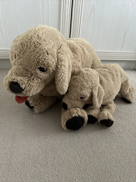 IKEA GOSIG GOLDEN Labrador Retriever Dog and Puppy Plush Soft Toy Large ...
