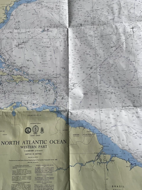 VINTAGE ADMIRALTY CHART 4013 North Alantic - West PT 2018 £10.00 ...
