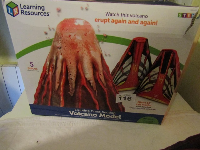 LEARNING RESOURCES ERUPTING Cross Section Volcano Model £19.99 - PicClick UK