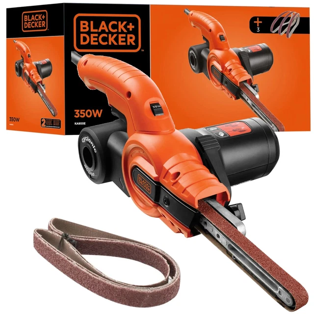 BLACK+DECKER POWERFEILE BANDSCHLEIFER mit Staubabsaugung + 3x ...