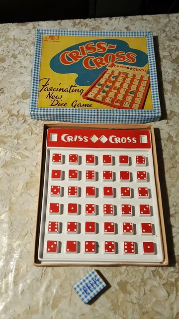* ANTIQUE 1950S Game; CRISS-CROSS made in ENGLAND; KIM TOYS £12.86 ...