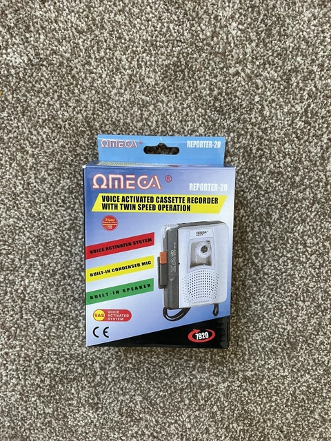 OMEGA VOICE ACTIVATED Cassette Recorder With Twin Speed Operation £30. ...