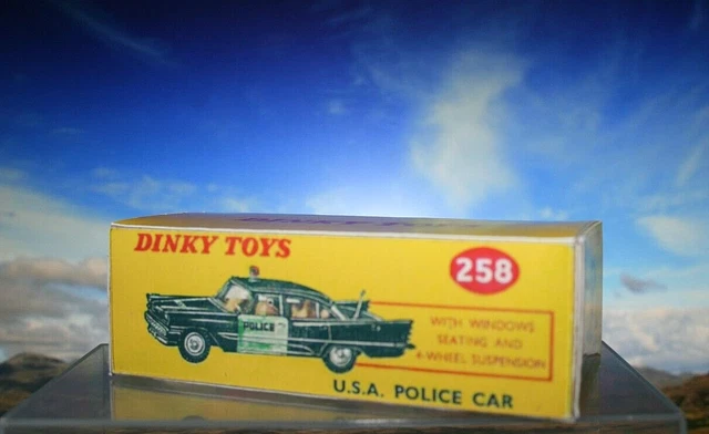 POLICE USA PATROL Chevrolet reproduction box for diecast Dinky model ...