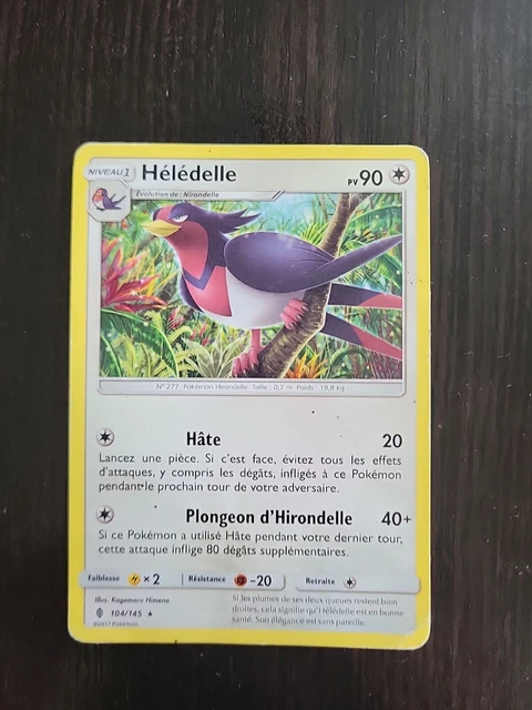 CARTE POKEMON HELEDELLE 104/145 Rare Soleil et Lune 2 SL2 Gardiens ...