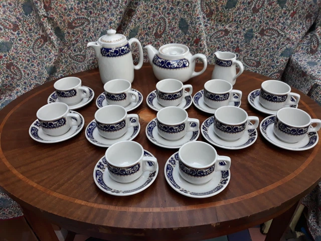 SERVICE CAFÉ THÉ Duraline Grindley Hôtelware England Super vitrifié ...