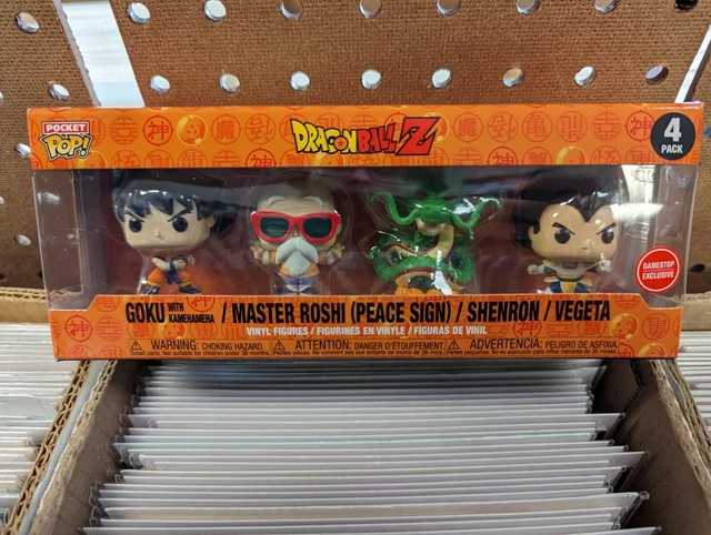 FUNKO POCKET POP Goku Roshi Shenron Vegeta confezione da 4 esclusiva ...