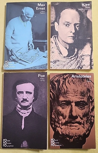 4 RORORO MONOGRAFIE*TASCHENBÜCHER*MAX Ernst*Paul Klee*EdgarAllan Poe ...