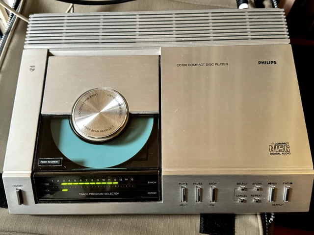 RETRO 1982 PHILIPS CD100 - RARE CD PLAYER $638.25 - PicClick