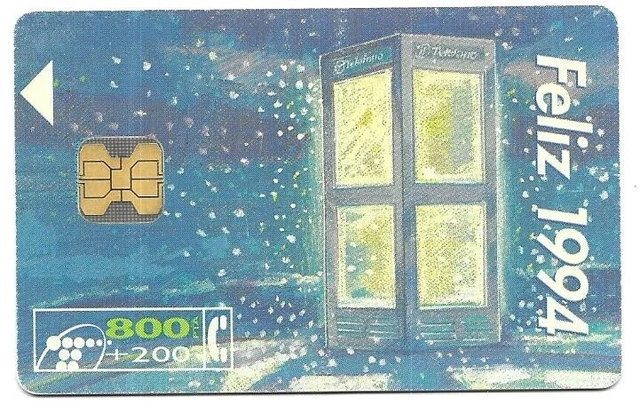 RARE / PHONE Card - New Year New Year Snow Phone Booth / Phonecard £1. ...