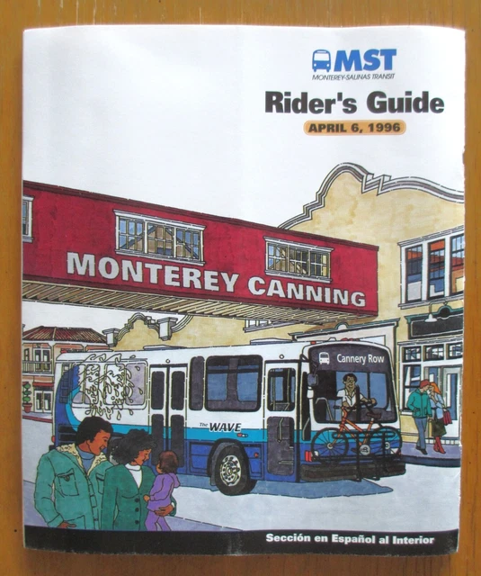 VINTAGE APRIL 1996 Monterey Salinas Transit MST Bus Timetable Rider's ...