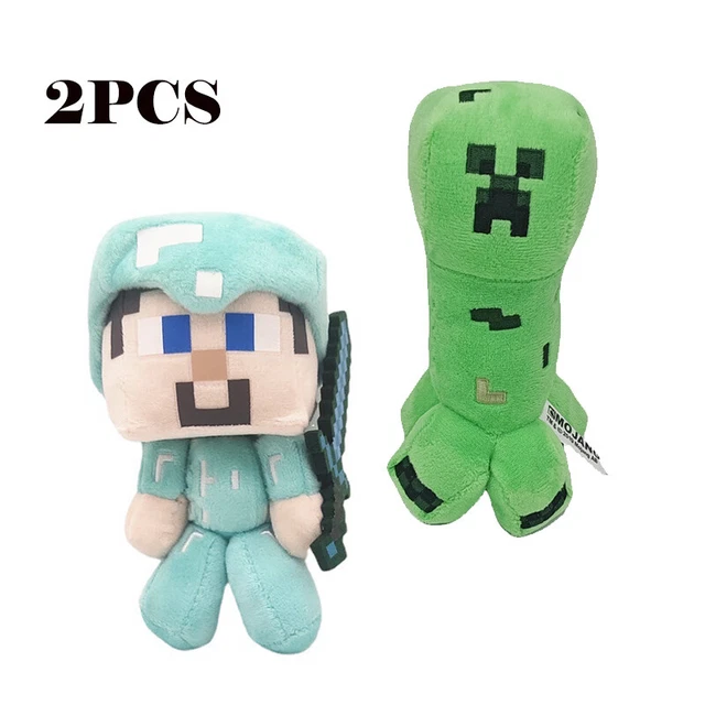 MINECRAFT ANIMALS PLUSH Doll MC Toys Creeper + Steve Children Game Gift ...