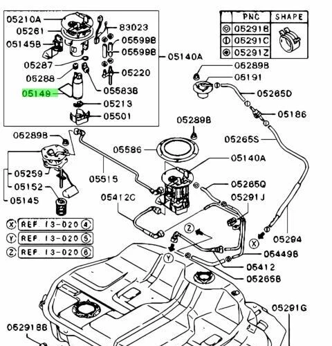 GENUINE FUEL PUMP For: Mitsubishi Lancer Evo 7 8 9 CT9A £626.99 ...