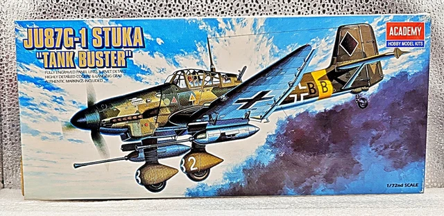 1/72 SCALE ACADEMY Junkers Ju-87G-1 Stuka Ww Ii Dive Bomber Plastic ...
