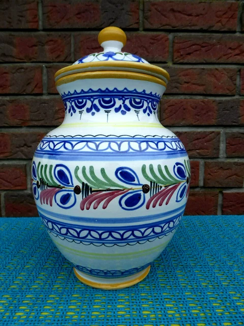 DECKELVASE VASE MIT Deckel Casas P. Arz Keramik Italienische Majolika ...
