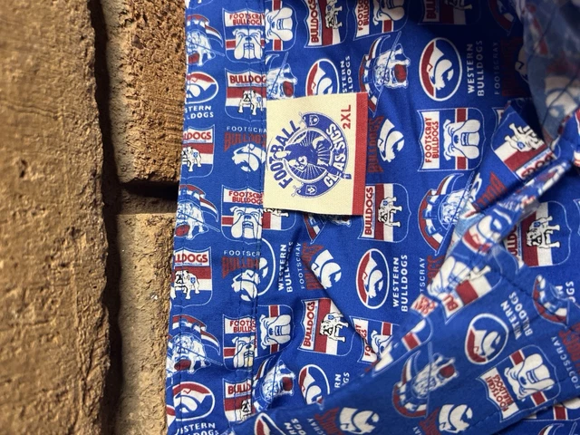 AFL FOOTY WESTERN Bulldogs Mens 2XL Shirt Party Shirt Vintage Logo ...