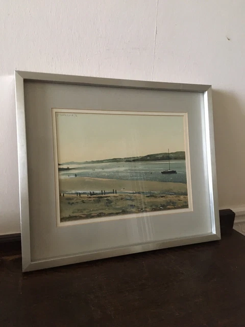 ROBERT (BOB) LITTLEFORD Watercolour Original Kent Estuary Framed ...