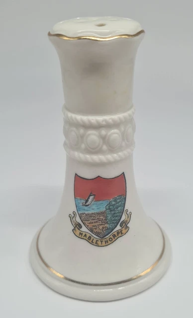 WH GOSS CHINA crested miniature hatpin stand Mablethorpe c.1910 3.5" £8 ...