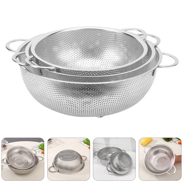 3 PCS ABLAUFBECKEN Aus Edelstahl Spülbecken-Siebkorb Wäschekorb EUR 26,45 - PicClick DE