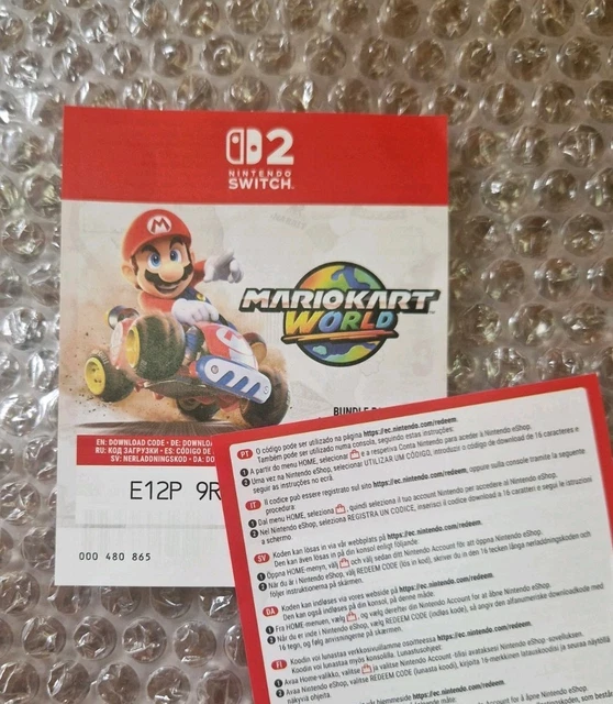 NINTENDO SWITCH 2 Mario Kart World Digital Full Game Code, UK/Pal ...