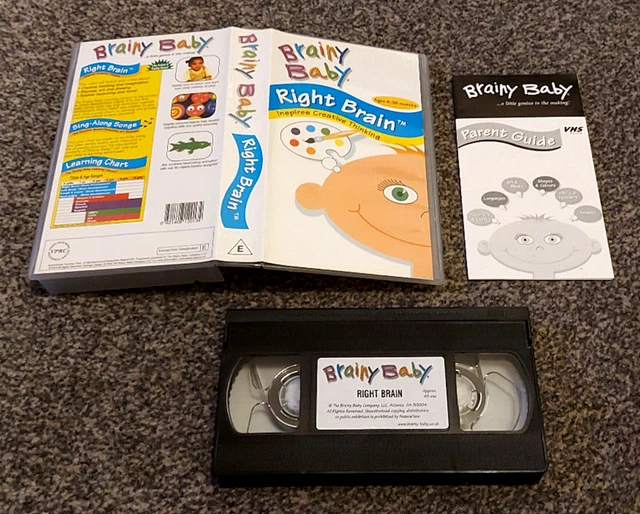 BRAINY BABY RIGHT Brain Creativity Ages 6-36 Months Pal Vhs Video Kids ...