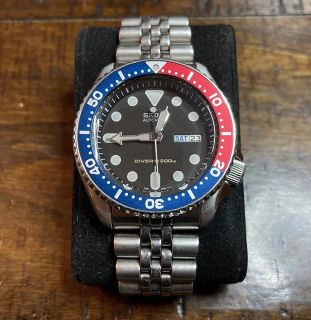 VINTAGE SEIKO PEPSI SKX007 Genuine "Timeworn" dial, 7S26-0020 case ...