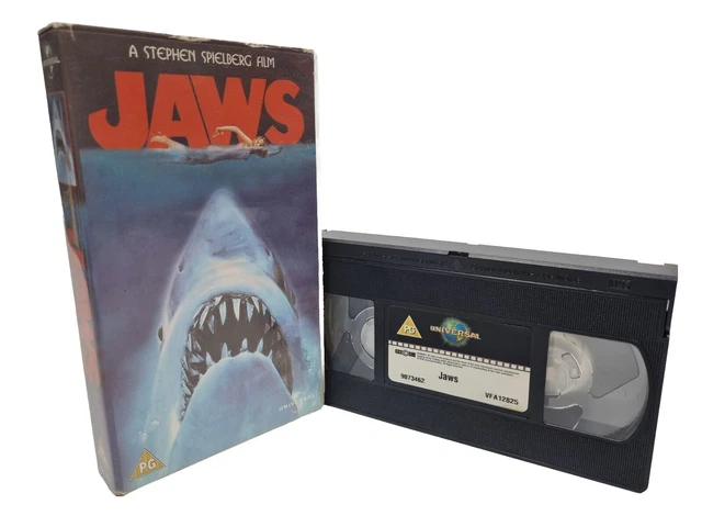 CLASSIC 2003 VINTAGE 1975 JAWS movie film UK PAL/VHS VIDEO Cert PG £5. ...