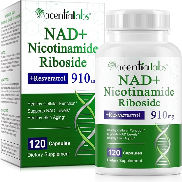 NAD RESVERATROL+ TRANS | 910Mg+120 Capsules | Advanced Formula | NAD ...