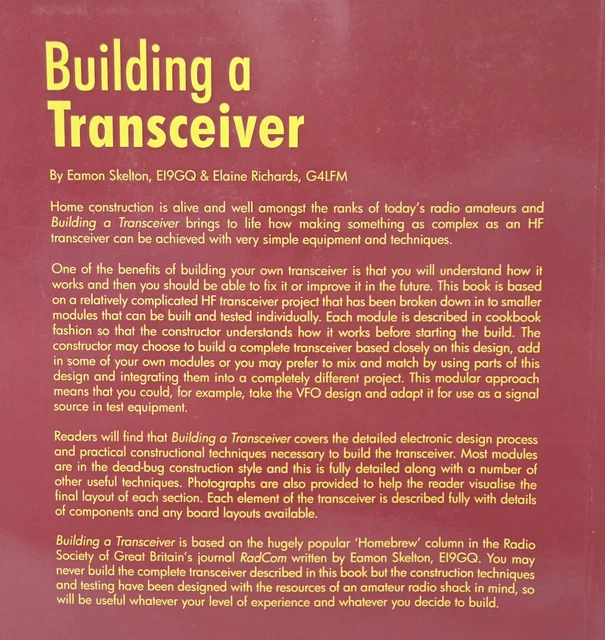 NEW BUILDING A Transceiver by Eamon Skelton & Elaine Richards £11.14 ...