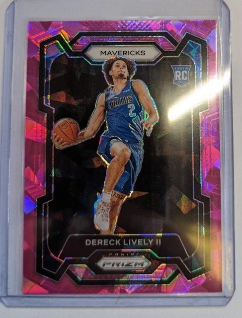 DERRICK LIVELY II 2023-24 Prizm Basket #163 Cracked Rosa Ghiaccio Sp ...