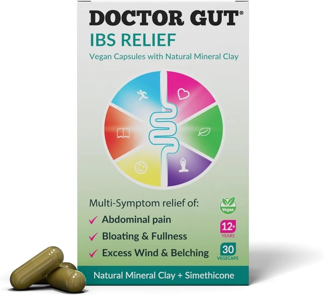DOCTOR GUT IBS Relief Capsules, 30 Caps - Stomach Pain Relief, Bloating ...