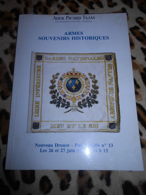 CATALOGUE ADER PICARD Tajan 26-27/06/1985. Armes, souvenirs historiques ...