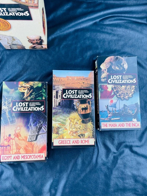 TIME LIFE LOST Civilizations on VHS Egypt Mesopotamia Maya LOT of 3 Box ...