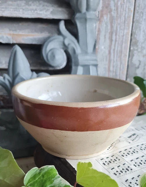 ANCIEN SALADIER Bol A Creme Faisselle Egouttoir Gres Beige EUR 30,00 ...