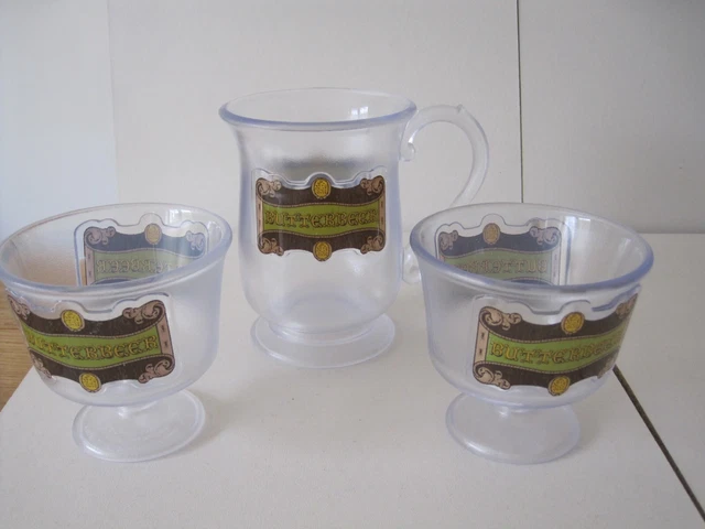 HARRY POTTER STUDIO Tour Butterbeer Tankard & 2 Dessert Ice Cream Cups ...