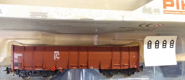PIKO 54158 OFFENER Güterwagen Eal 5918 der DR Epoche 4 mit KKK+NEM neu ...