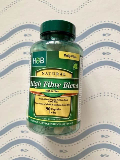 HOLLAN & BARRETT Natural High Fibre Blend 90 Capsules New & Sealed £10. ...