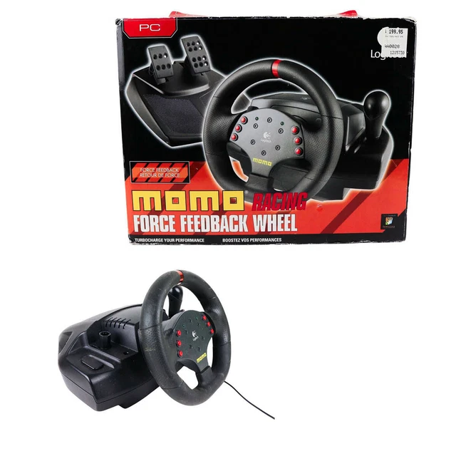 LOGITECH MOMO RACING Force Feedback Wheel with Floor Pedals EUR 135,21 ...