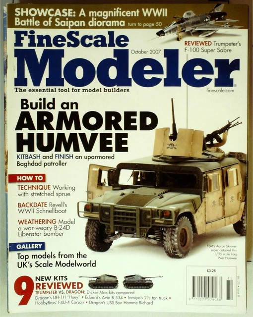 Finescale Modeler Magazine October 2007 Mbox3410f Armored Humvee Eur 846 Picclick Fr