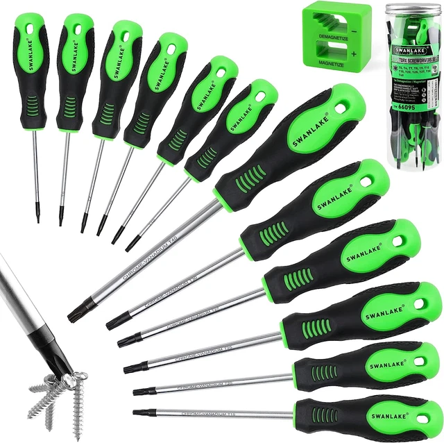 13PC MAGNETIC TORX Star Screwdriver Set T5-T40 Precision Repair Tool ...