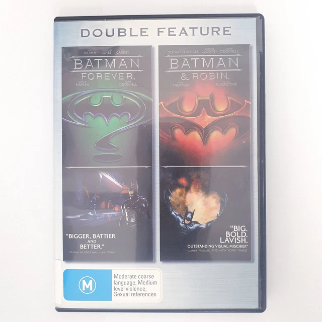 BATMAN FOREVER & Batman & Robin DVD Region 4 PAL Free Postage $9.95 ...