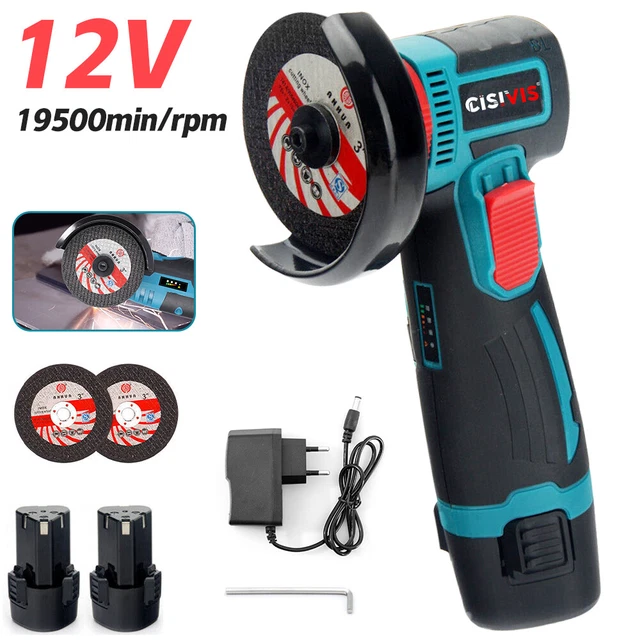 AKKU WINKELSCHLEIFER 12V Trennschleifer Schleifmaschine Flex Mit 2 ...