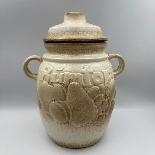 RUMTOPF FRUIT JAR West German 820-28 With Lid Light Cream Colour 30cm ...